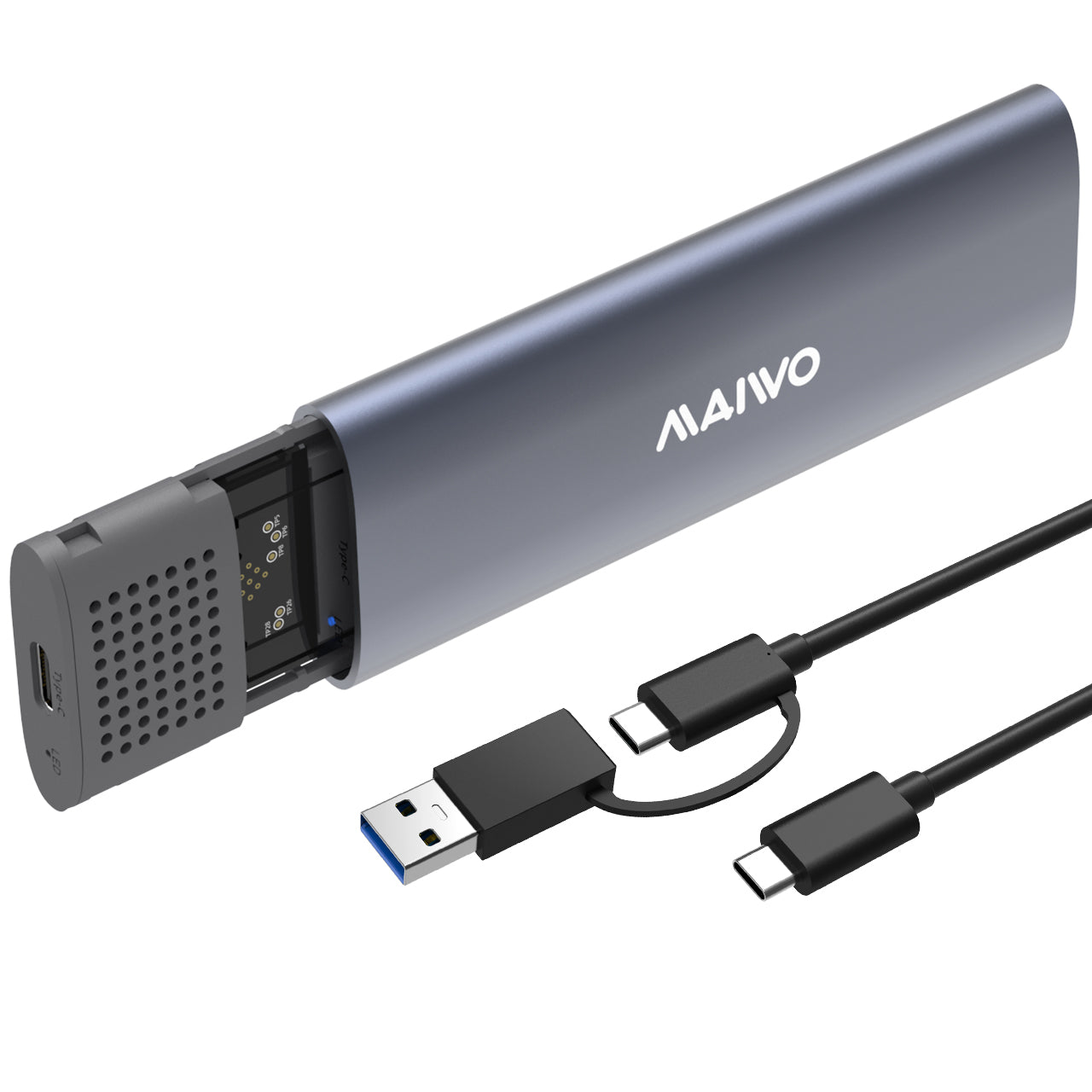 Maiwo MA-K1689/Y USB 3.2 Gen 2 10Gbps NVMe SSD Enclosure (M.2 NVMe/SAT