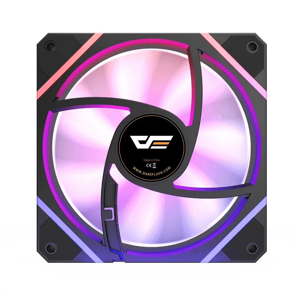 darkFlash DM12 Reverse Pro 120mm ARGB PWM 反葉 Case Fan - Black 黑色 (TH-D