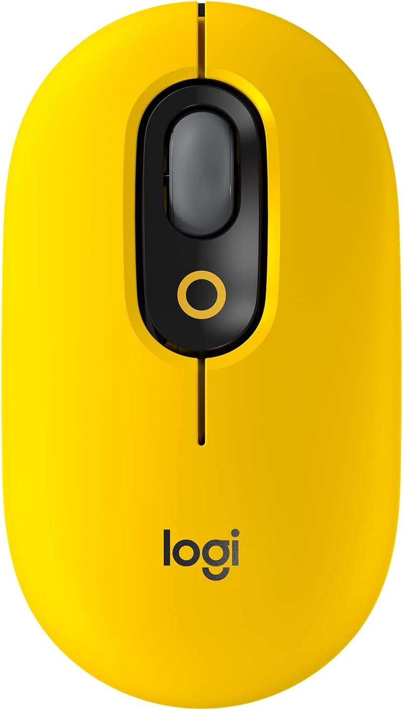 Logitech POP Wireless Mouse with Emoji Button Function - Blast Yellow