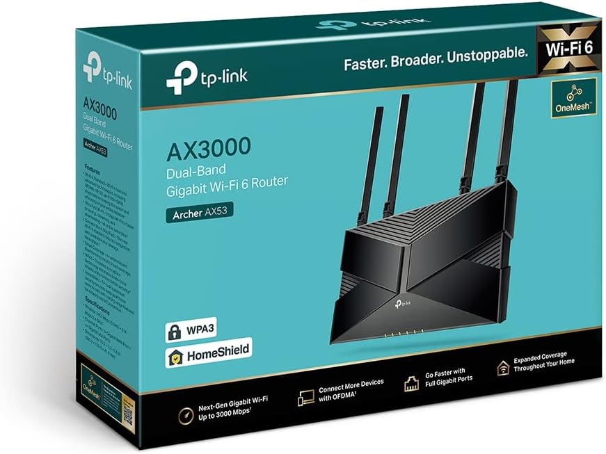 TP-Link Archer AX53 AX3000 Dual-Band Gigabit WiFi 6 Router