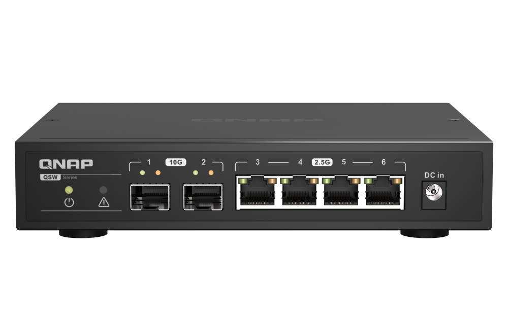 QNAP QSW-2104-2S 2 Ports 10GbE + 4 Ports 2.5GbE Unmanaged Switch