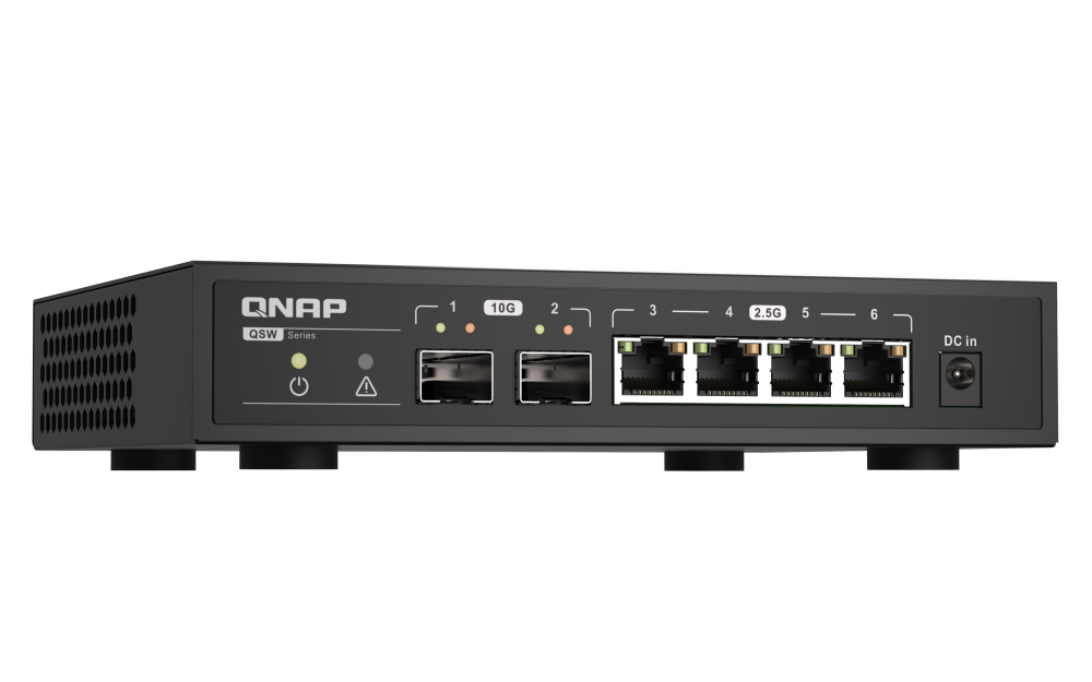 QNAP QSW-2104-2S 2 Ports 10GbE + 4 Ports 2.5GbE Unmanaged Switch