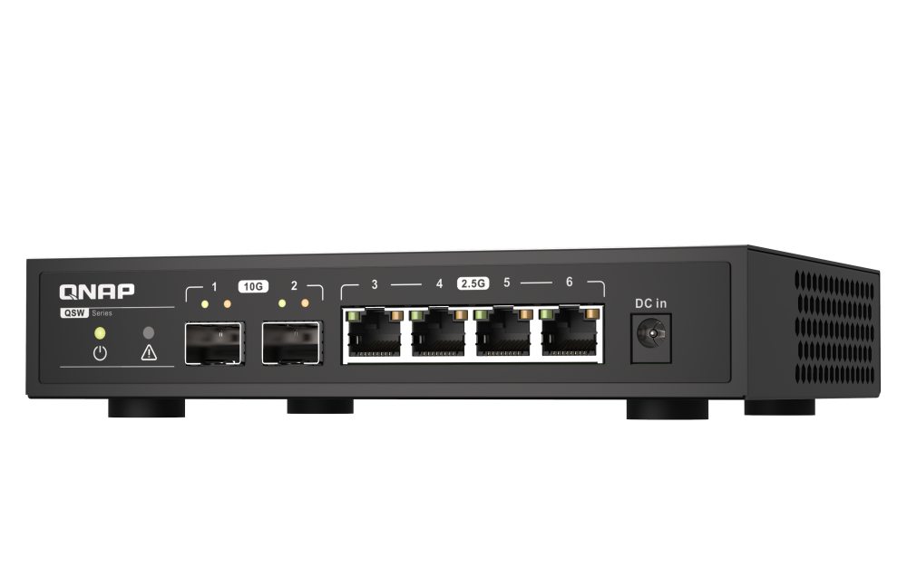 QNAP QSW-2104-2S 2 Ports 10GbE + 4 Ports 2.5GbE Unmanaged Switch