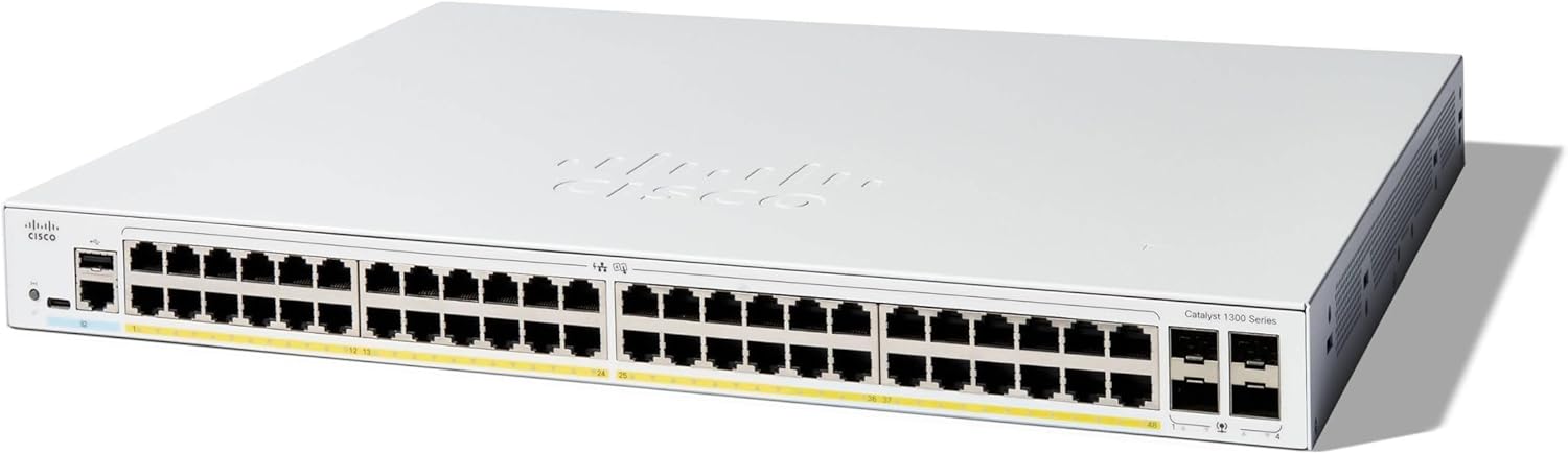 Cisco Catalyst 1300 48-Port Gigabit Ethernet + 4xSFP (375W PoE+) Advan