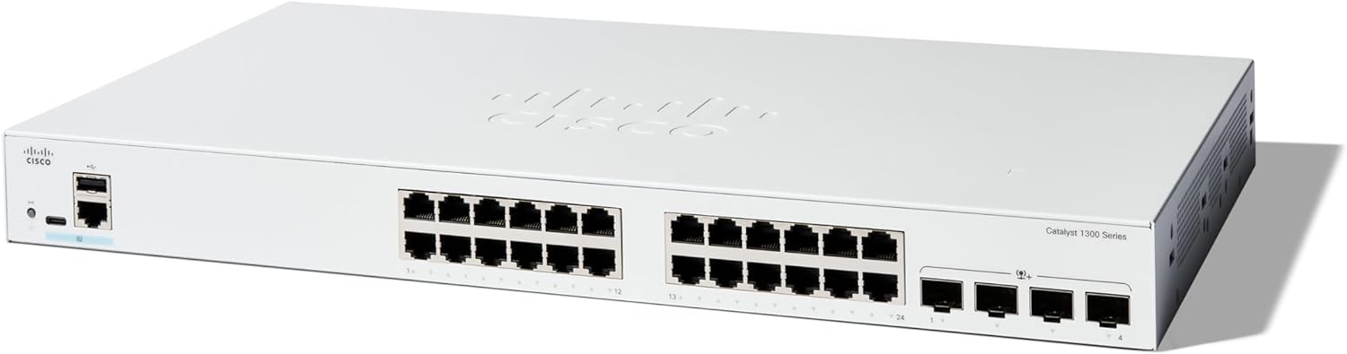 Cisco Catalyst 1300 24-Port Gigabit Ethernet + 4x10Gb SFP+ Advanced Se