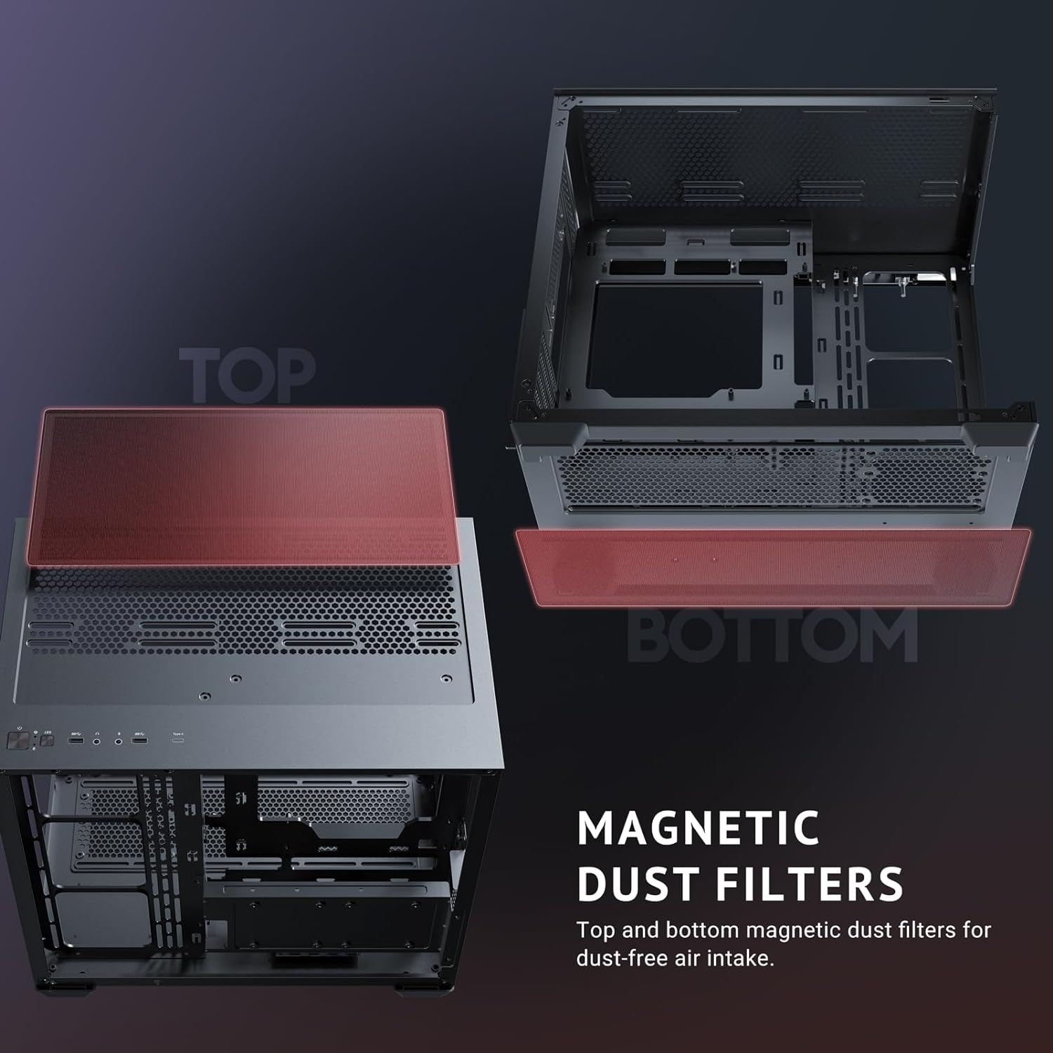 ANTEC C5 ARGB Black 黑色 無立柱全景 ATX Case * 預裝7把ARGB風扇