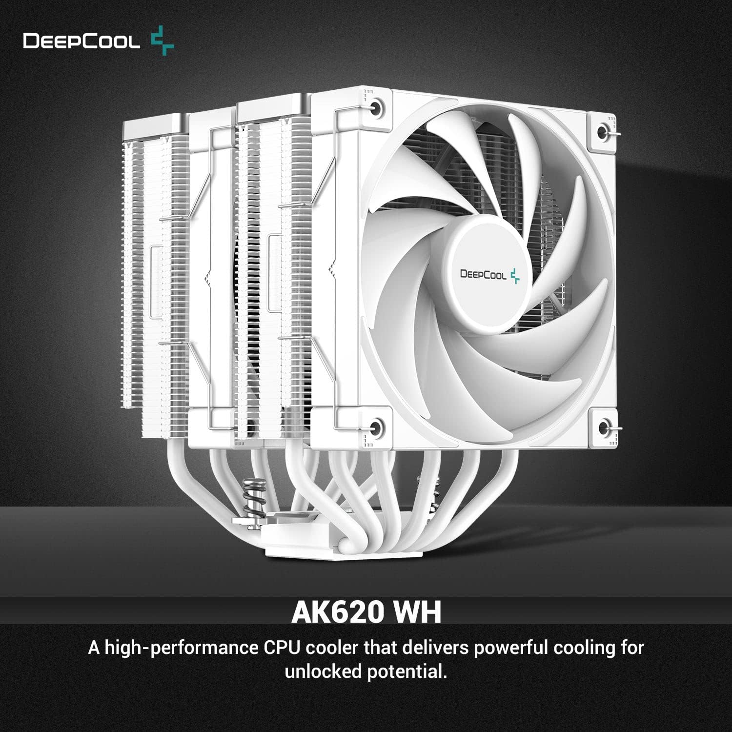 DeepCool AK620 White White CPU Cooler, FK120 3-in-1 Cooling Fan, 6 Cop
