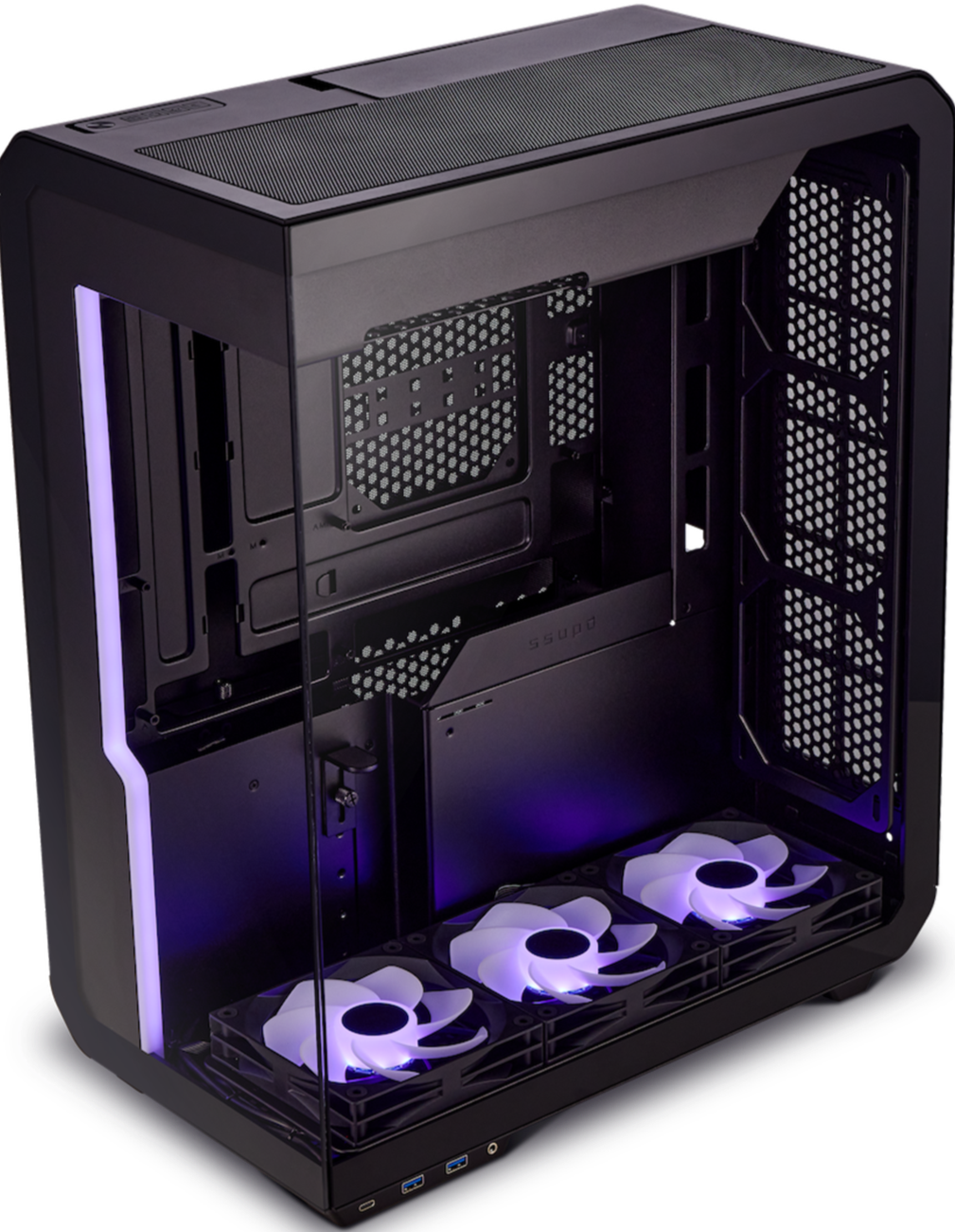 SSUPD XHUTTLE Black 黑色 ATX Case (底部預裝 3xARGB Case Fan)