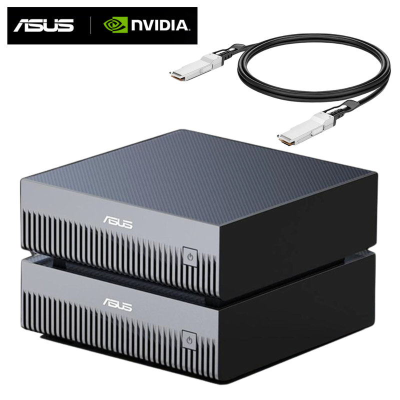 ASUS Ascent GX10 (1T)x2 精巧桌上型 AI 超級電腦 (NVIDIA GB10, 128GB+1TB SSD) 90M