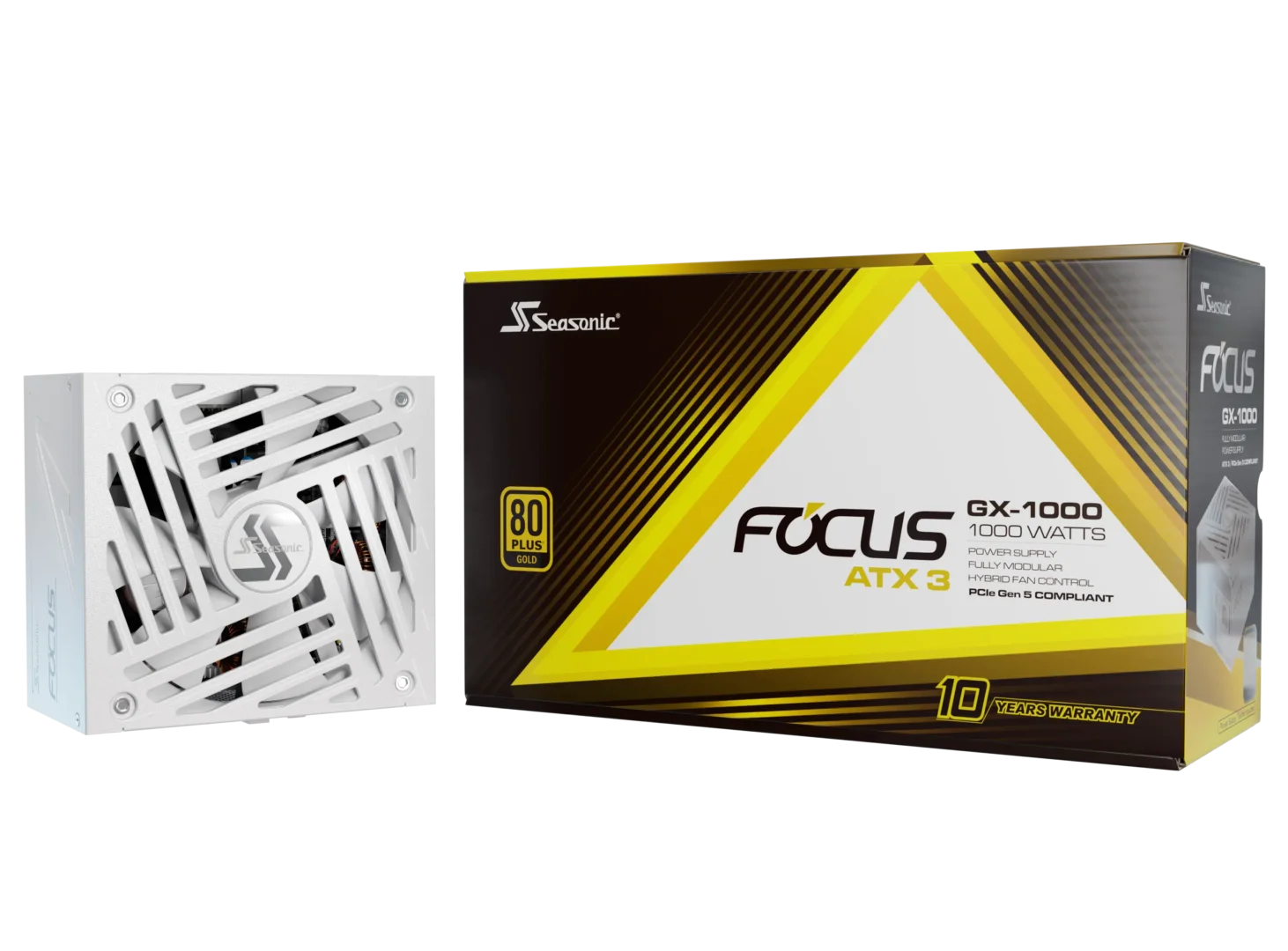 Seasonic 1000W Focus ATX3 (2024) GX-1000 White 白色 ATX3.1 80Plus Gold F