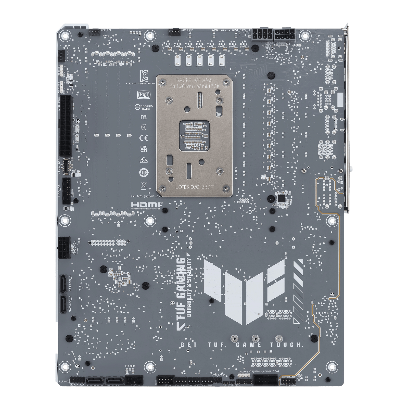 ASUS TUF GAMING B850-BTF WIFI W 白色 DDR5,Socket AM5 ATX Motherboard 背插式