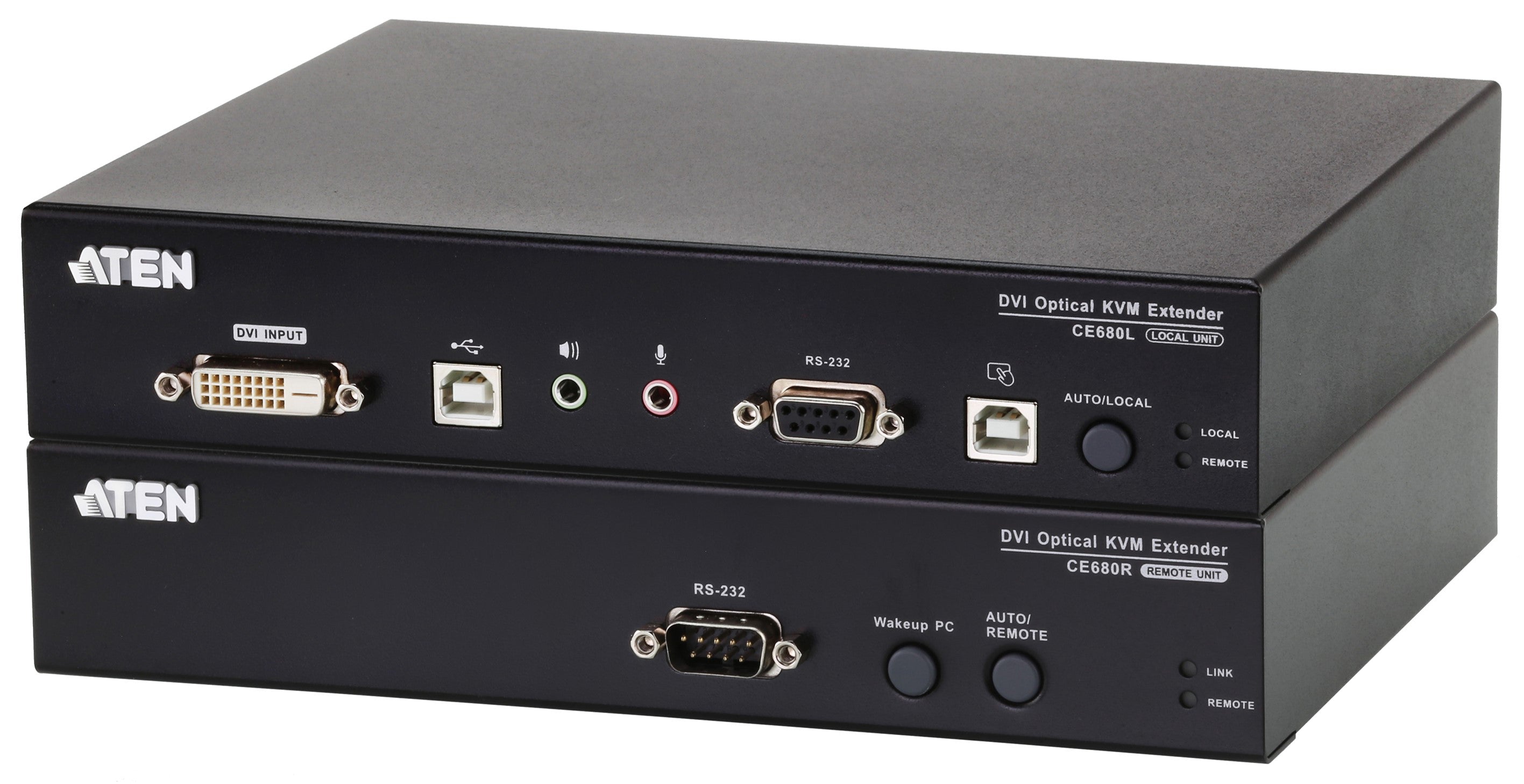 ATEN CE680 DVI USB Optical KVM Audio Extender, Local & Remote(600m)