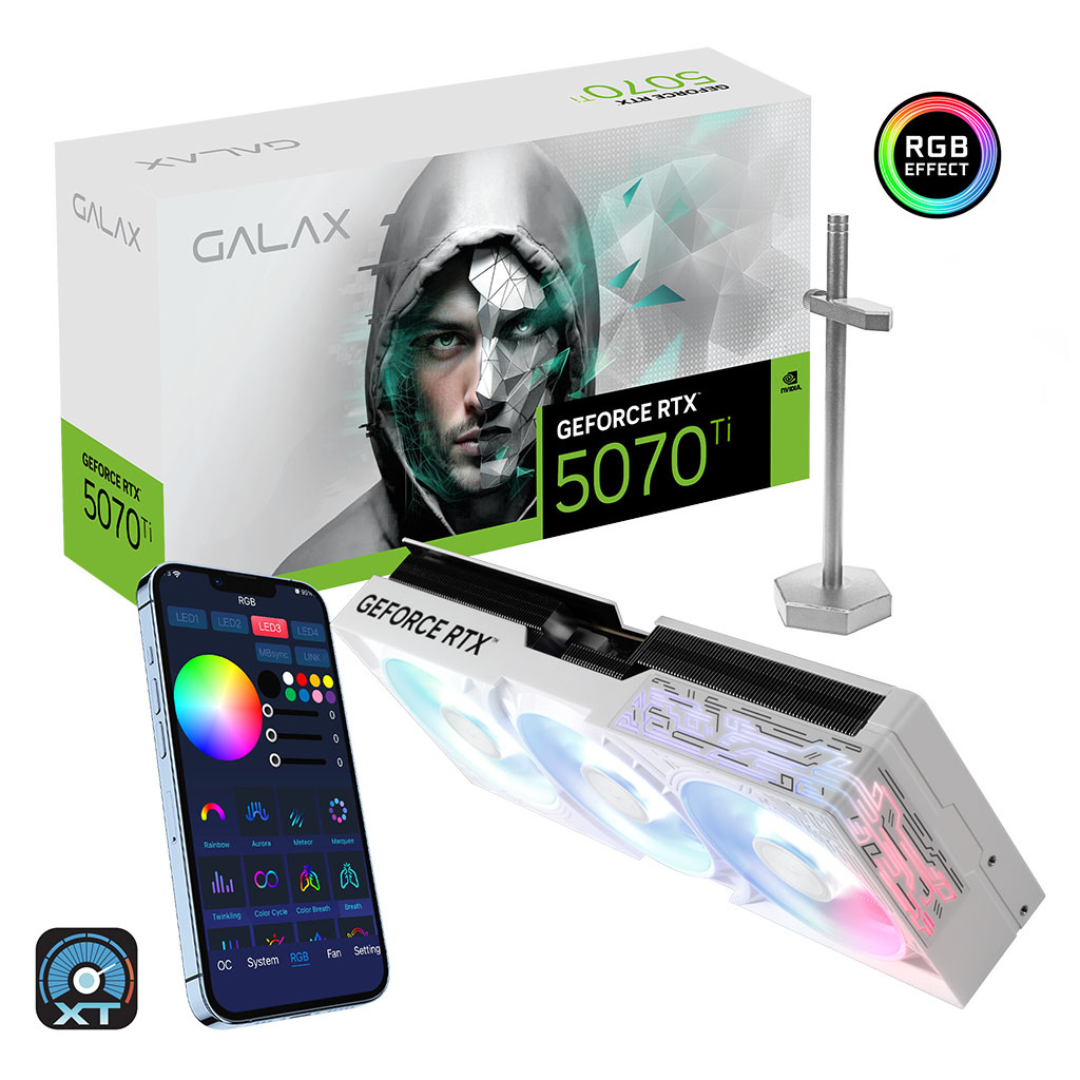 GALAX GeForce RTX 5070 Ti EX Gamer 1-Click OC White 16GB GDDR7 GA-DCN-
