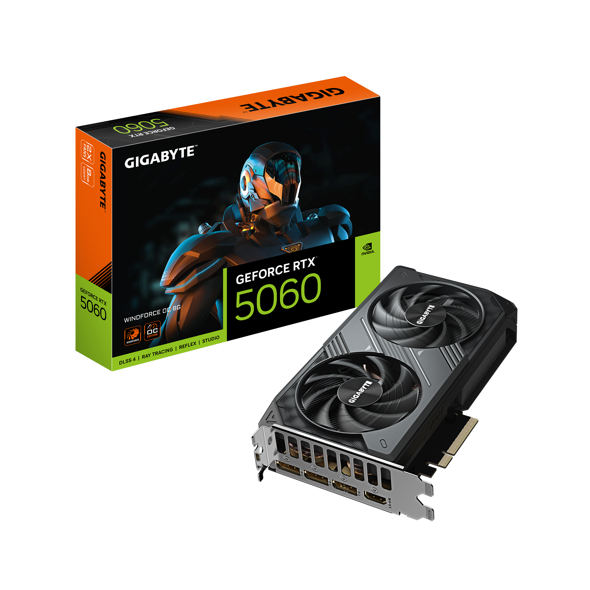GIGABYTE GeForce Series RTX 5060 WINDFORCE OC 8GB GDDR7 (GV-N5060WF2OC