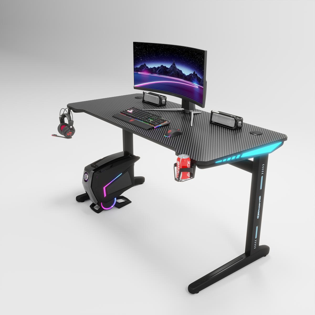 LAVA C-DESK 1060 RGB 人體工學碳纖維板電競枱 100*60*74(H) DES-LAVA-C1060 (代理直送)