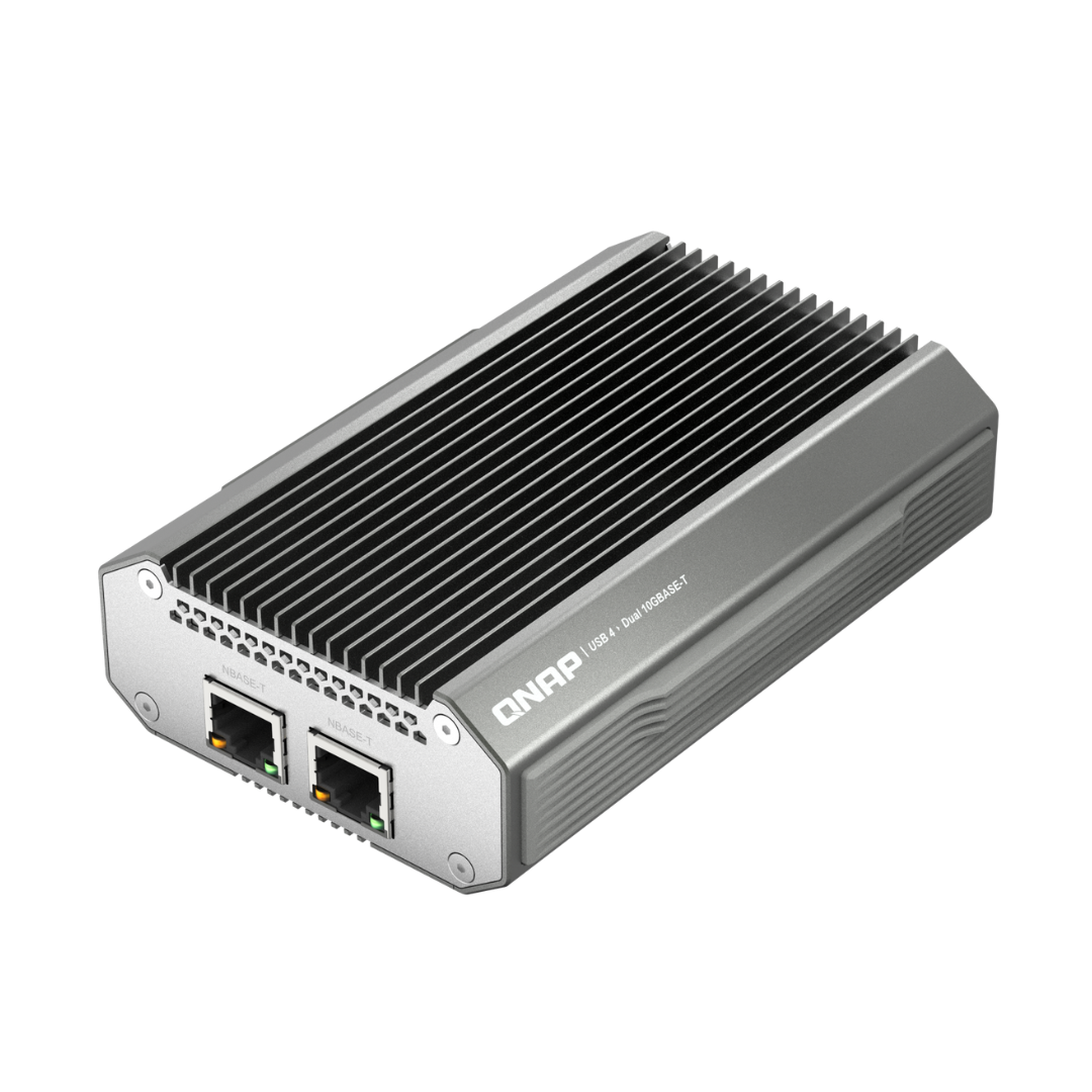 QNAP QNA-UC10G2T Single port USB 4 Type-C to dual port 10GbE NBASE-T