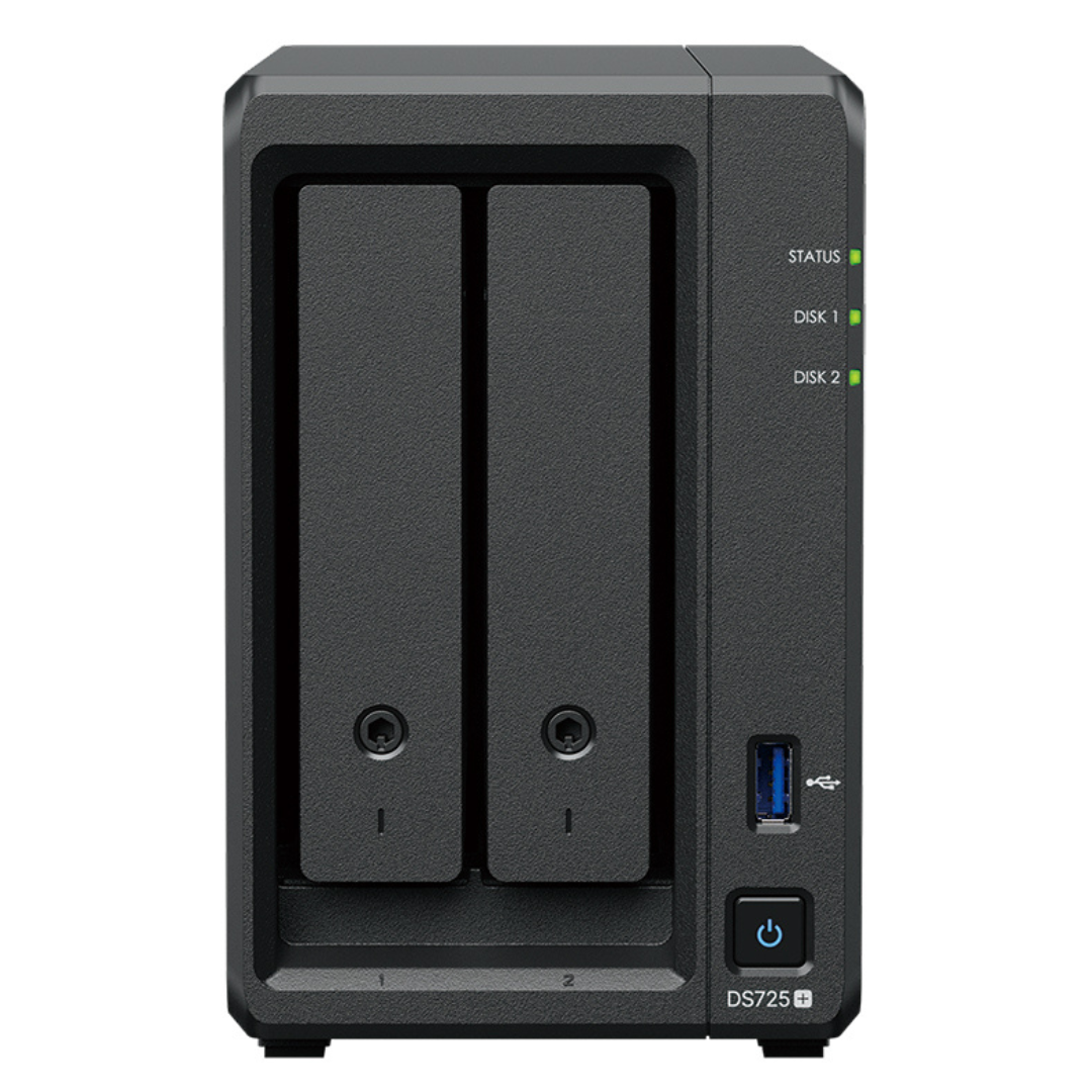 Synology DiskStation DS725+ 2-Bay NAS (AMD Ryzen R1600 / Dual-core 2.6