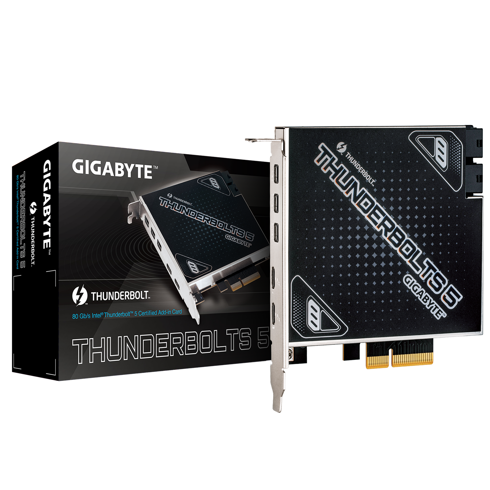 GIGABYTE THUNDERBOLTS 5 Intel Certified PCIe 4.0 x4 Add-in Card