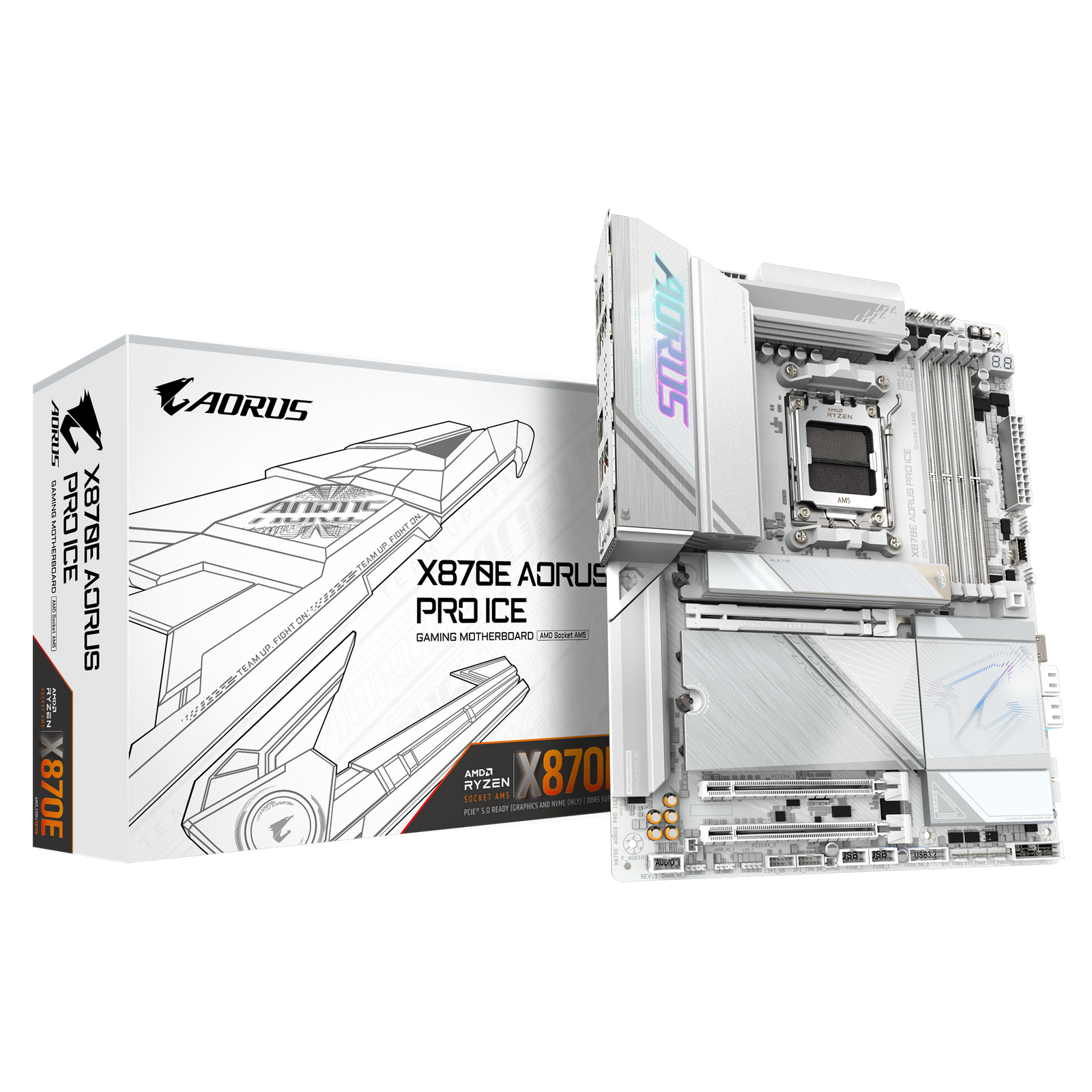GIGABYTE X870E AORUS PRO ICE DDR5,Socket AM5 ATX Motherboard