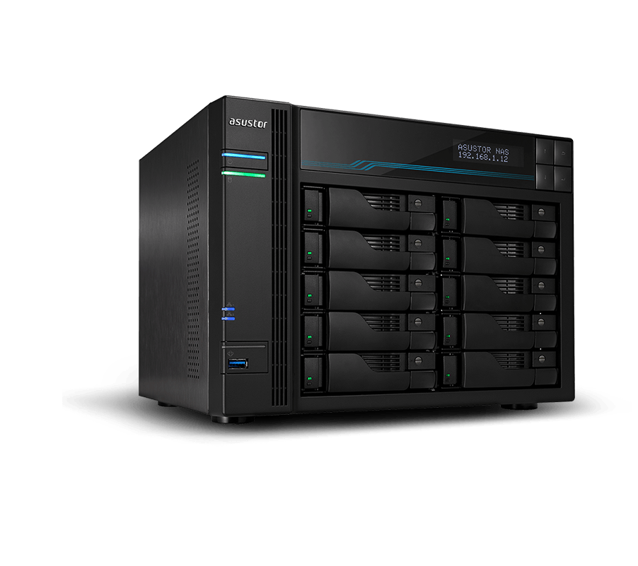 ASUSTOR Lockerstor 10 AS6510T ( LCD Panel ) 10-Bay NAS - Intel Atom C3
