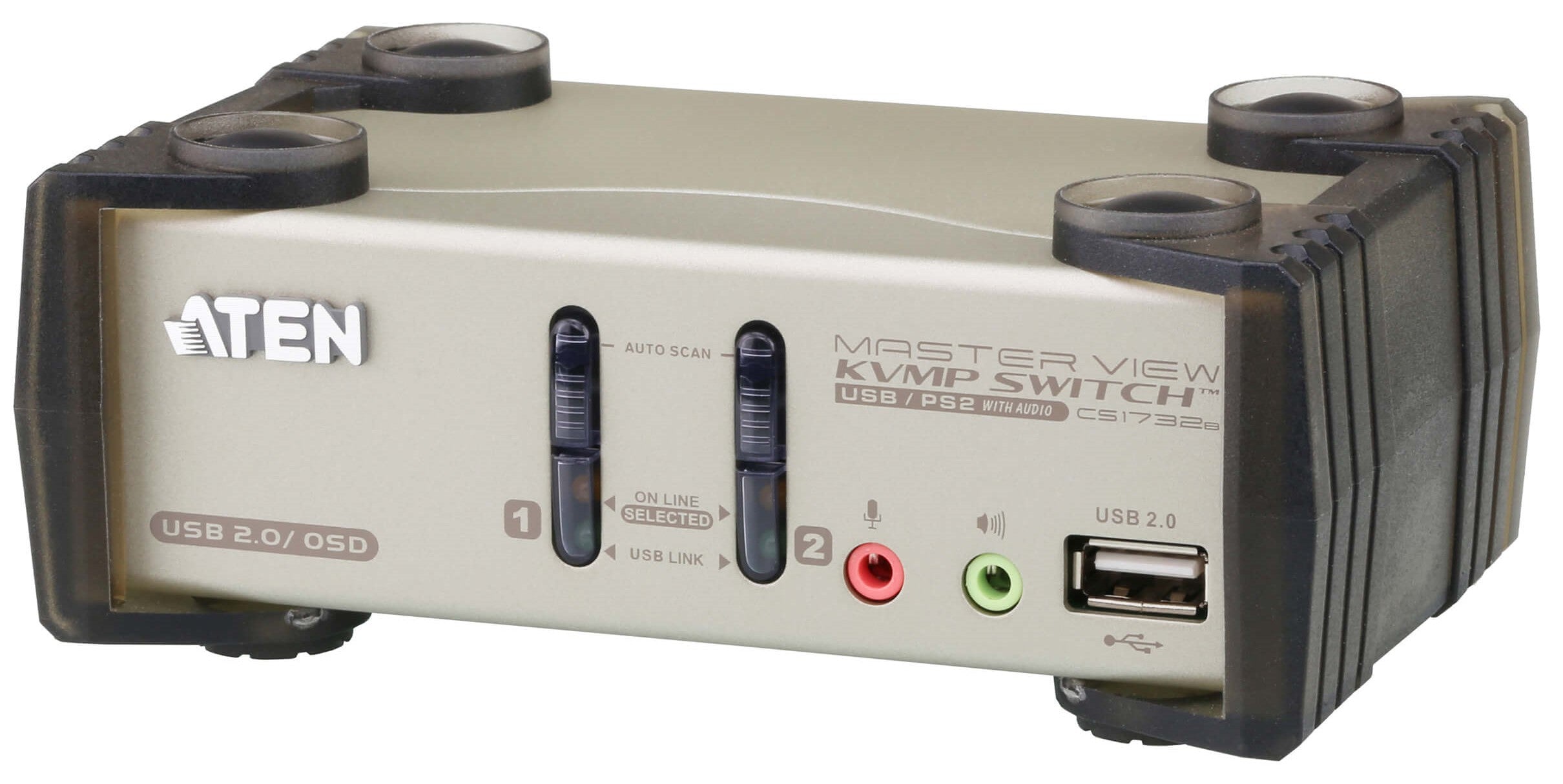 ATEN CS1732B 2 Port USB 2.0 KVMP+Audio Switch w/2x6' Cable + OSD