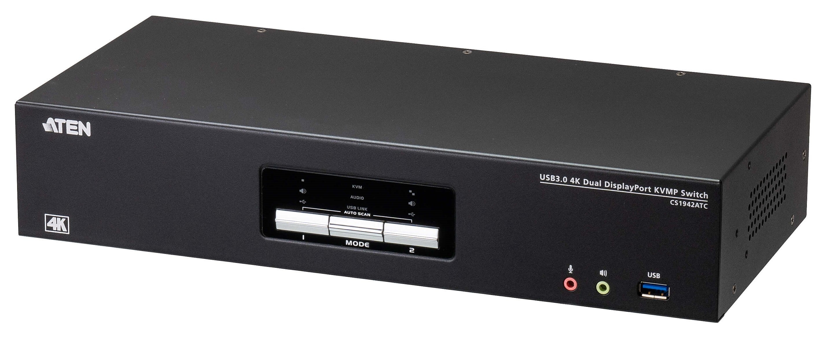 ATEN CS1942ATC 2-Port USB 3.0 4K DisplayPort Dual Display KVMP Switch