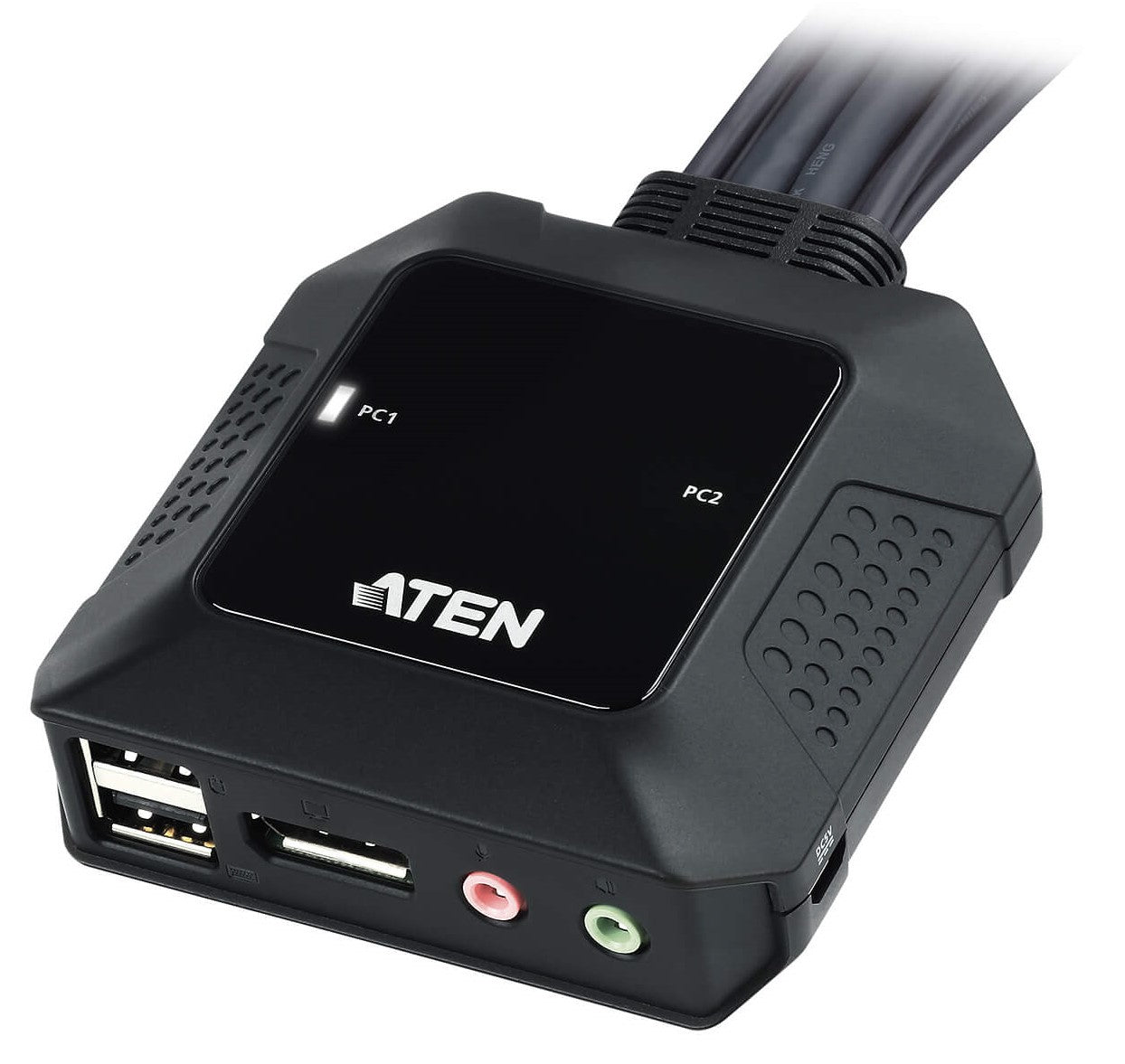 ATEN CS22DP 2-Port USB 4K DisplayPort Cable KVM Switch w/外接式切換按鍵