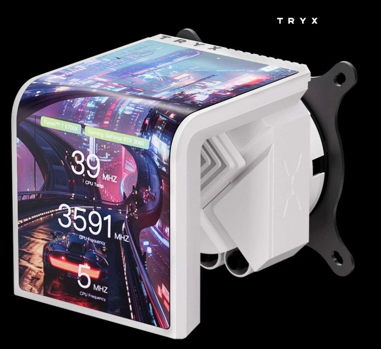 TRYX PANORAMA SE 360 ARGB White 白色 360mm L-shaped AMOLED Screen Liquid